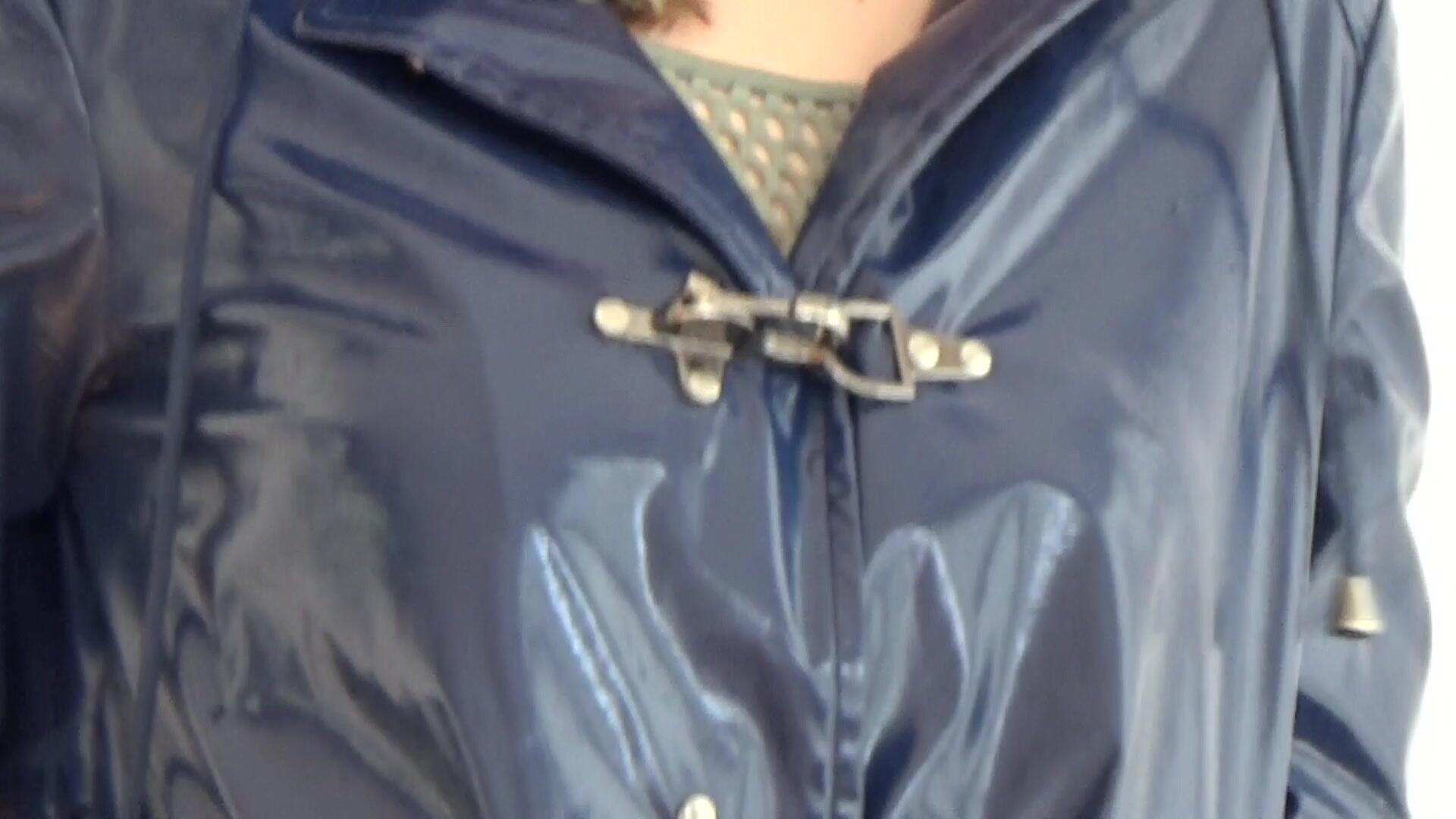 SEXYRAINWEAR.online | Blonde in shiny vinyl wear (10:46 min)